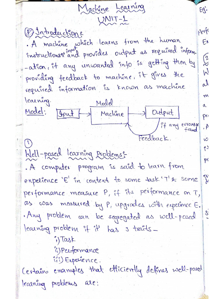 ML Unit 1 | PDF