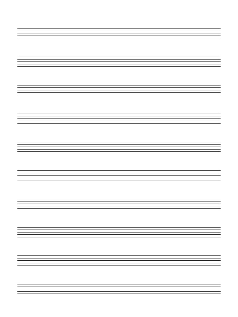 10 Stave Manuscript Paper | PDF