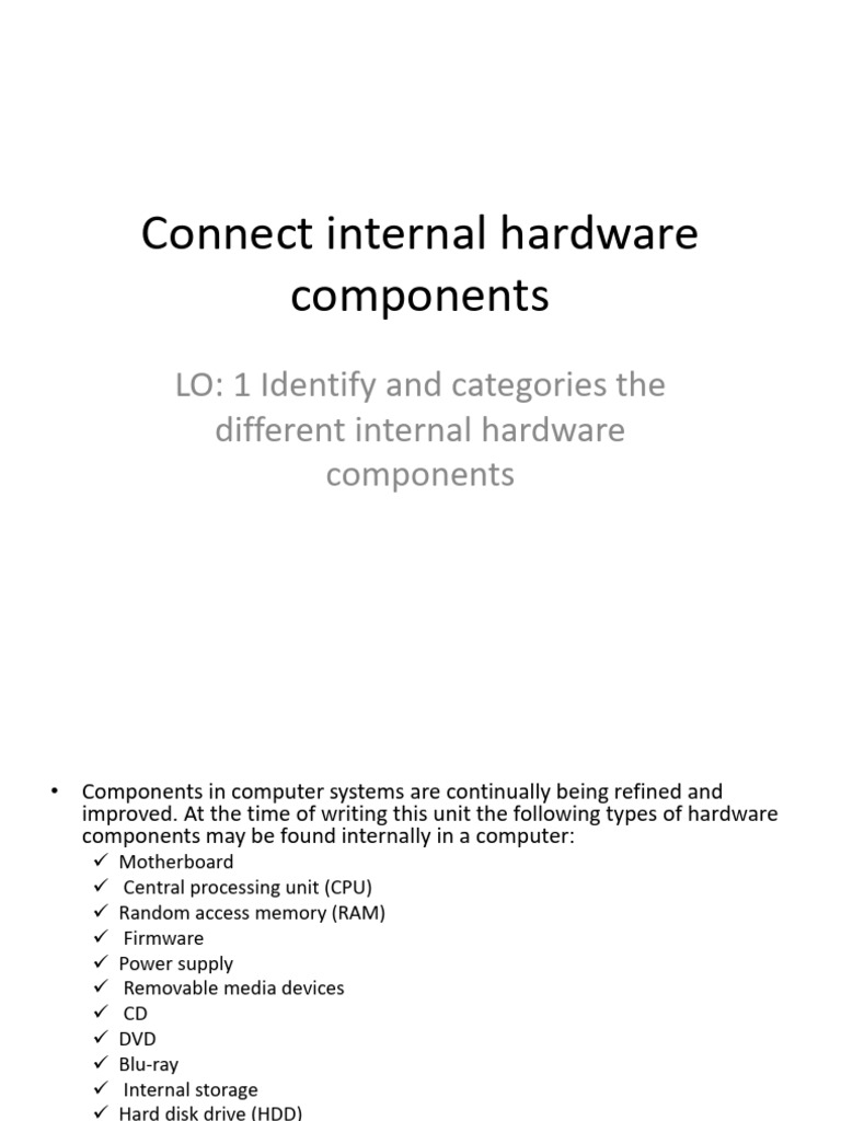 Connectinternalhardwarecomponents 231208201958 dc69f615 | PDF | Random Access Memory | Computer ...
