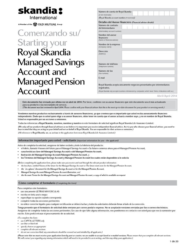 01 MSPA Solicitud Skandia | PDF