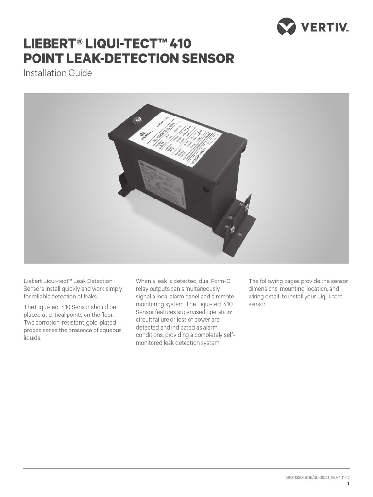 Liebert Liqui Tect 410 Installation Manual | PDF | Alternating Current | Electromagnetic ...