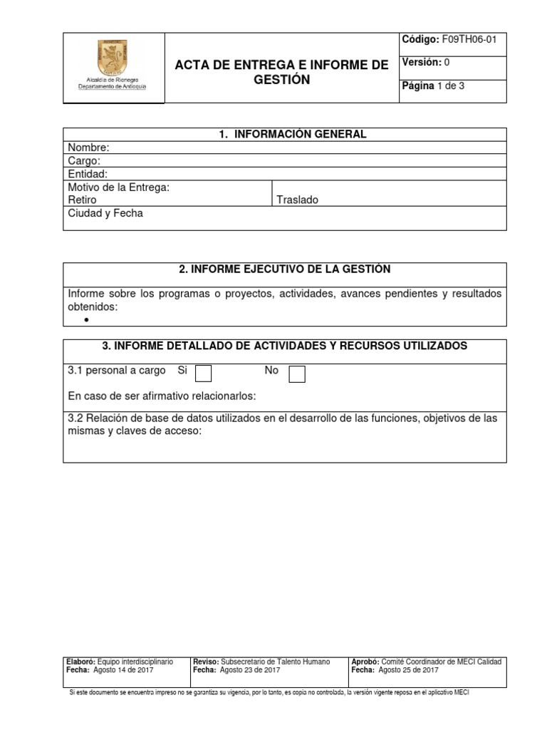 Formato-acta-de-entrega-e-informe-de-gestion | PDF