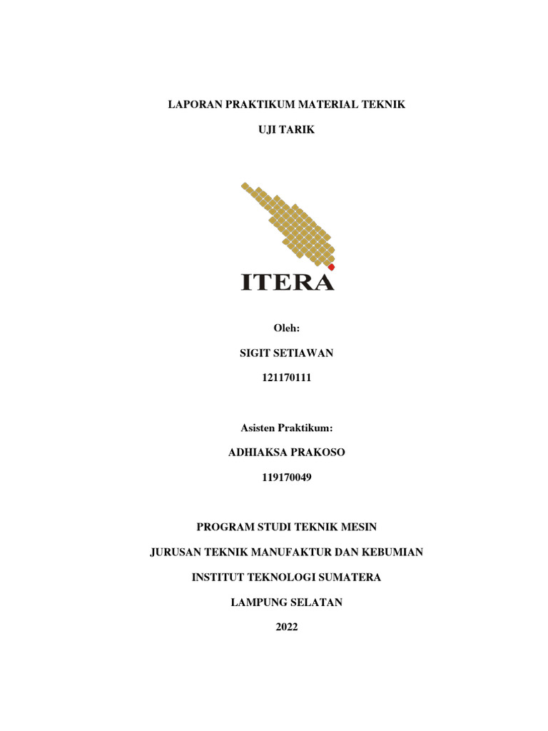 Sigit Setiawan - 121170111 - Laporan Akhir - Modul 1 Uji Tarik | PDF