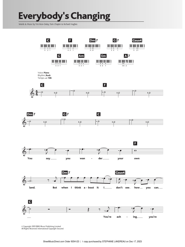 Everybodys Changing | PDF