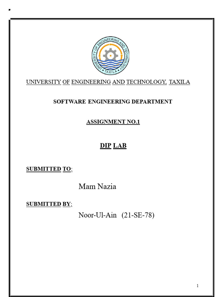 DIP Lab ASSIGMENT 1 | PDF | Applied Mathematics | Mathematics Of Computing DIP Lab ASSIGMENT 1 | PDF | Applied Mathematics | Mathematics Of Computing