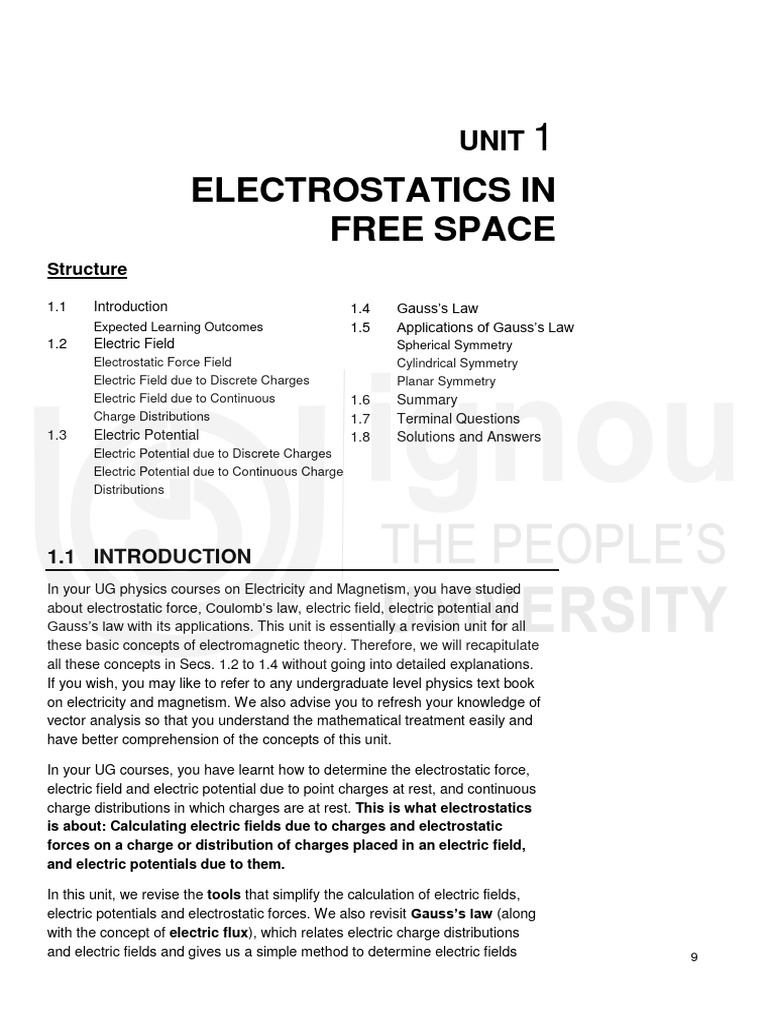 Reading Resource-1 (Electrostatics) | PDF | Electric Field | Electric Charge