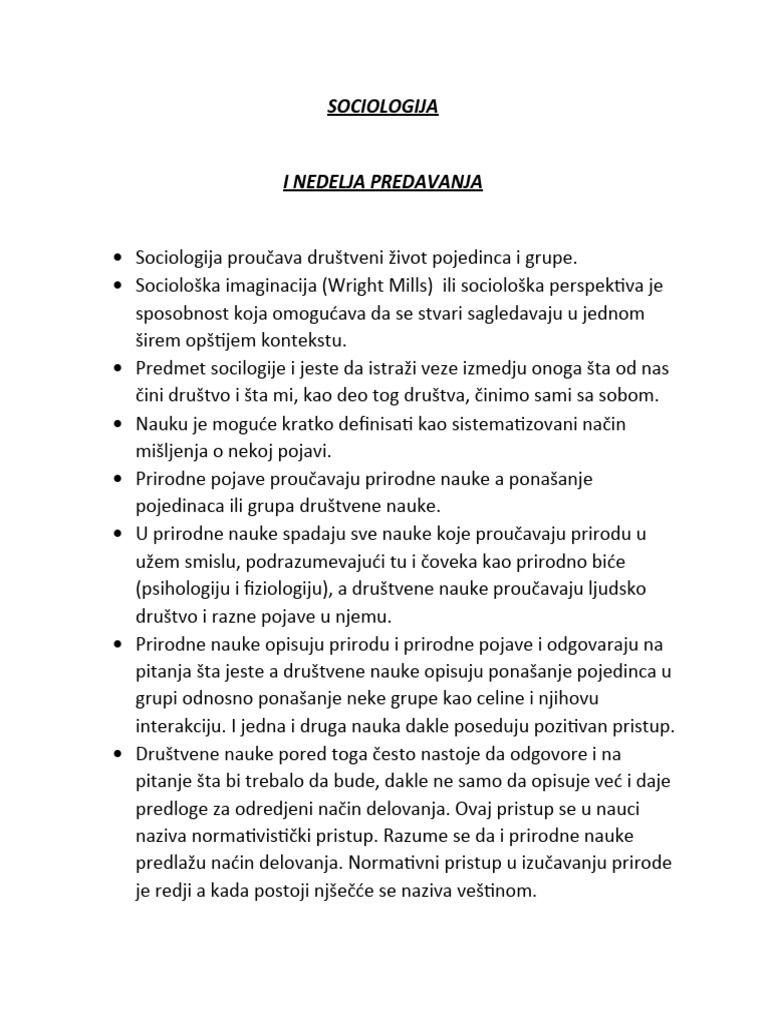 SOCIOLOGIJA | PDF