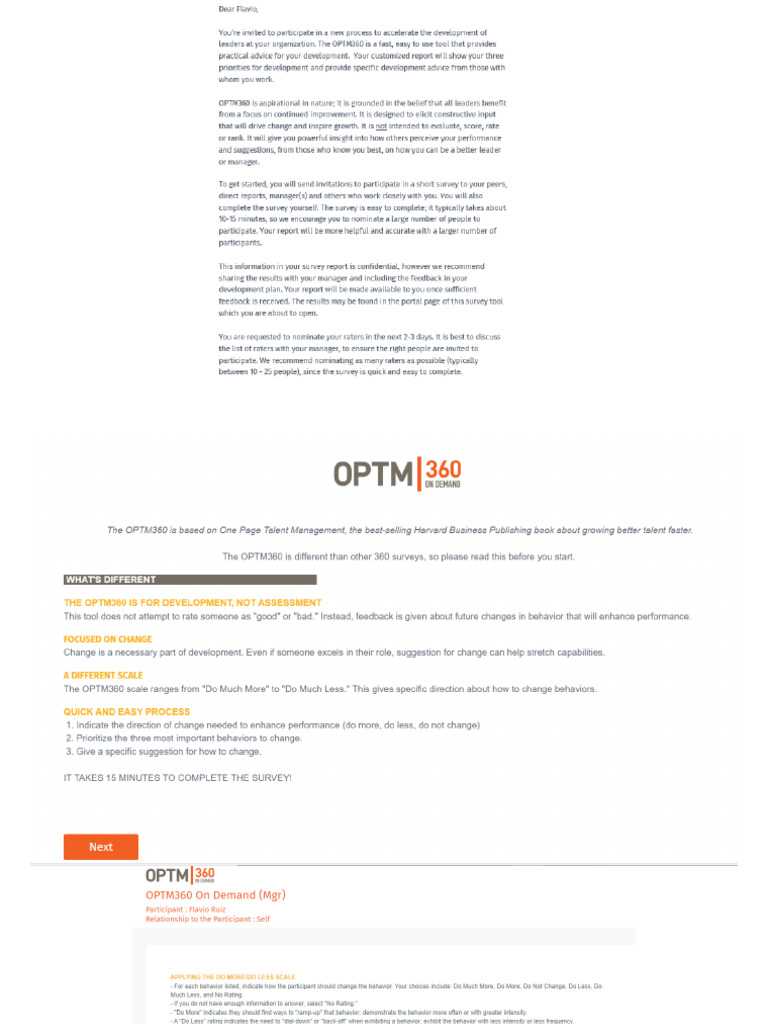 OPTM Leadership Assessment | PDF