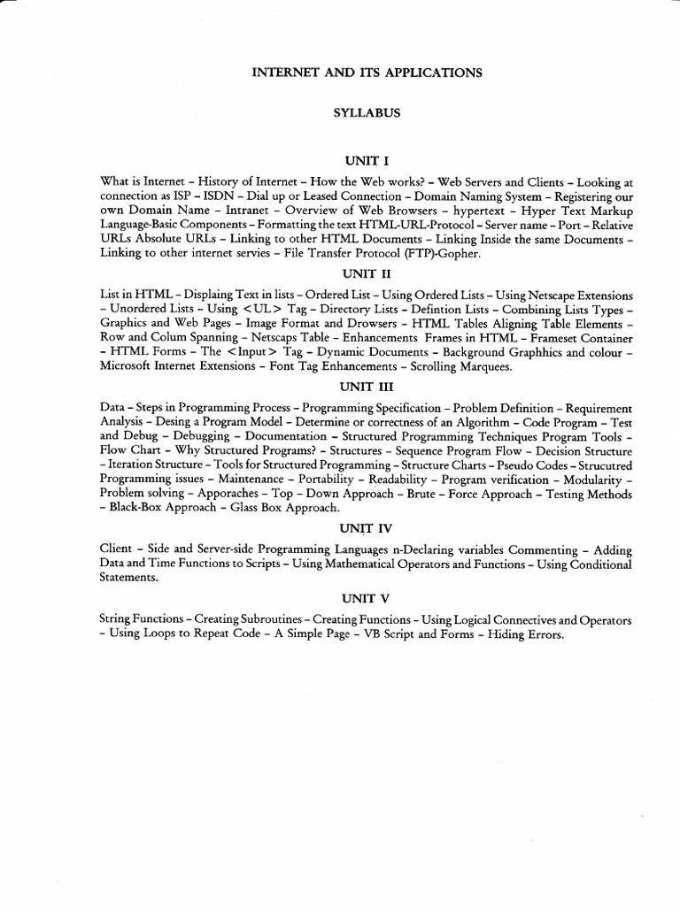 MS Univ - Internet and Its Applications | PDF | Html | World Wide Web