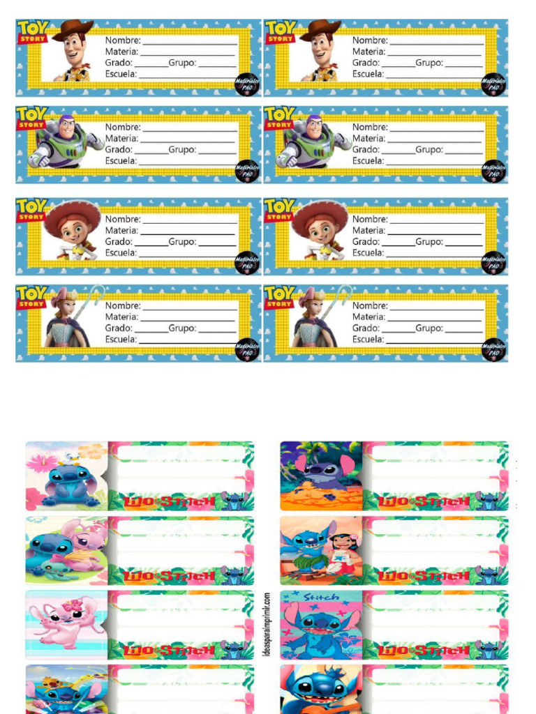 calcomanias cuadernos | PDF