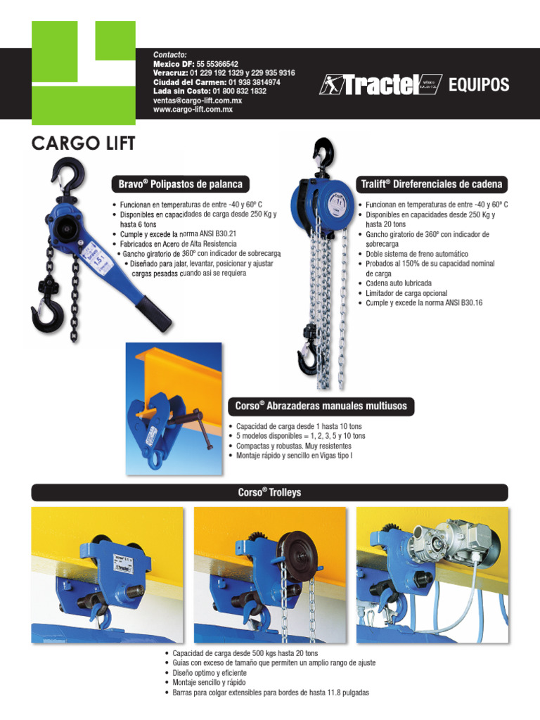 Bravo, Tralift, Corso, Tractel | PDF