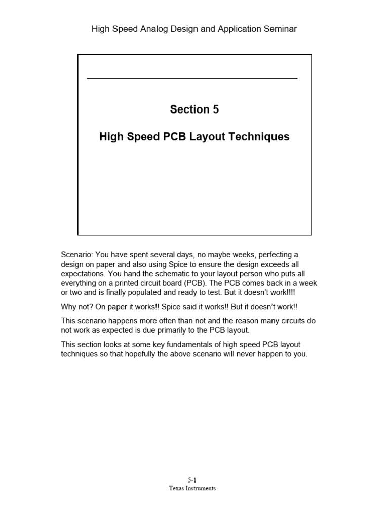 High-Speed PCB Layout Techniques | PDF | Printed Circuit Board | Amplifier