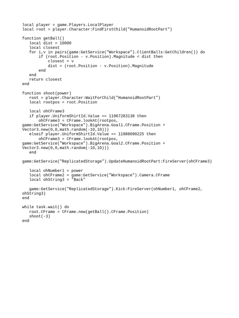 EGOIST Football AUTO GOAL SCRIPT | PDF