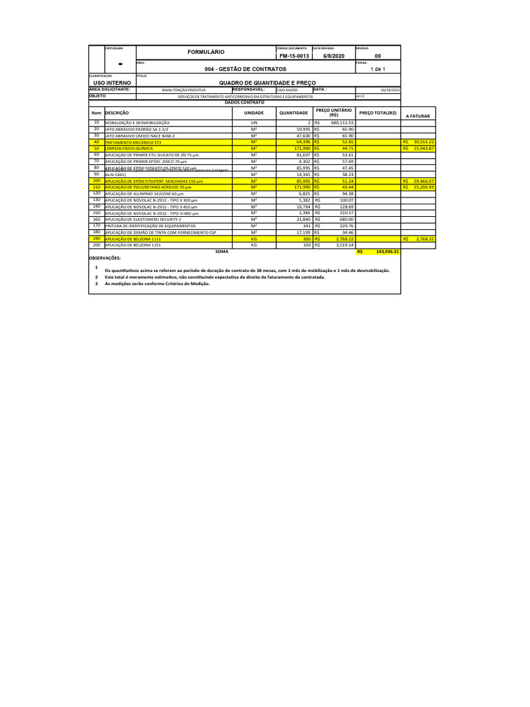 QQP - 3 Anos Com Material - 05-2023 Rev 7 | PDF