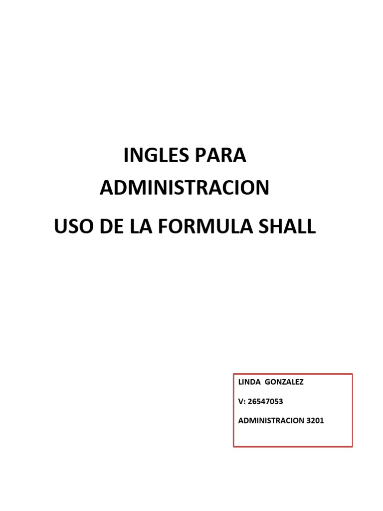 Uso de La Formula Shall | PDF