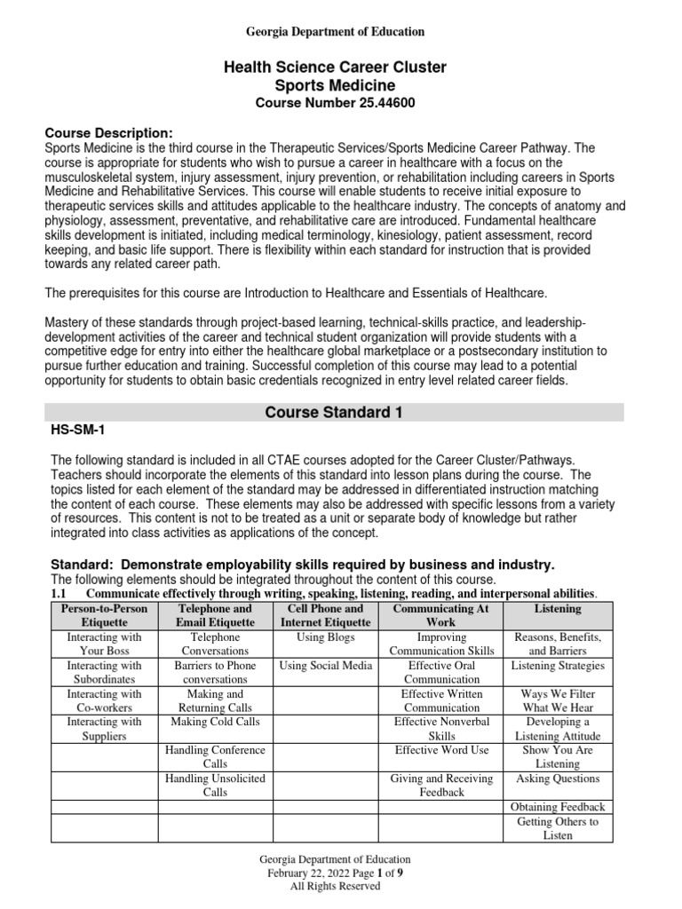 Sports Medicine Course Overview | PDF | Résumé | First Aid