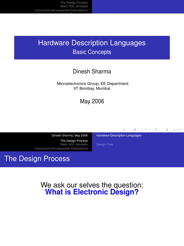 Hardware Description Languages: Basic Concepts | PDF | Hardware ...