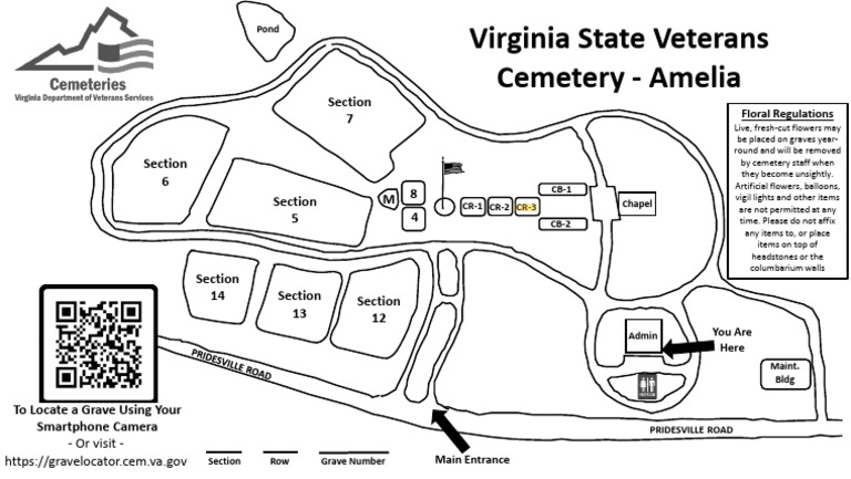 Amelia Visitor Map | PDF | Cemetery | Burial Monuments And Structures