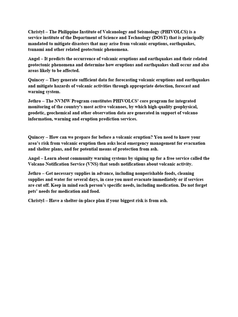 Script | PDF | Volcanic Ash | Volcano