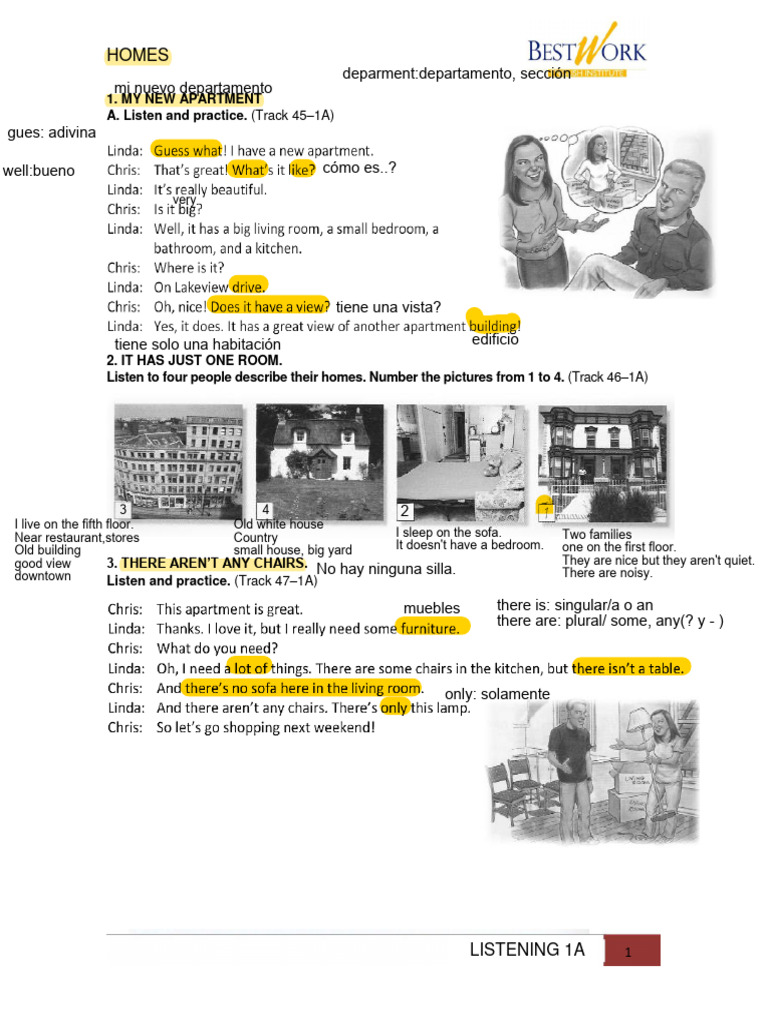 Listening Practice: Describing Homes | PDF | Home | Linguistics