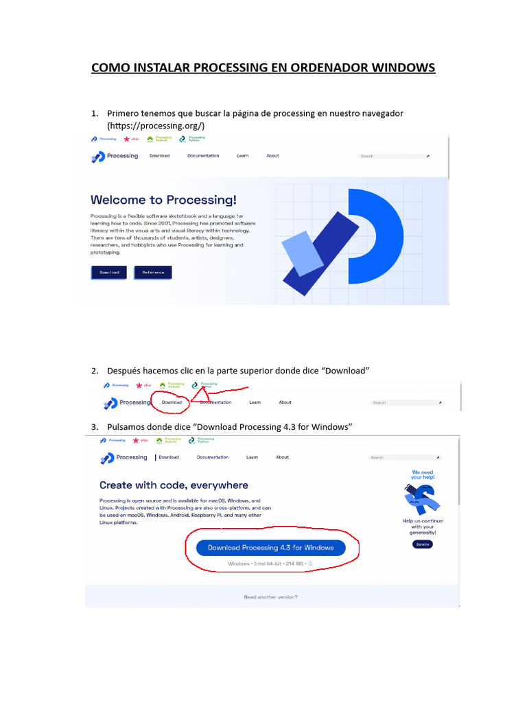 Como Instalar Processing en Ordenador Windows | PDF | Informática