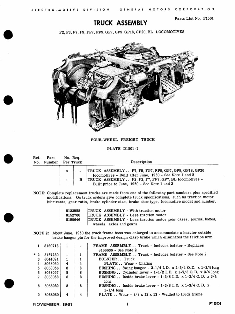 Truck Blomberg Locomotora Emd | PDF | Axle | Manufactured Goods