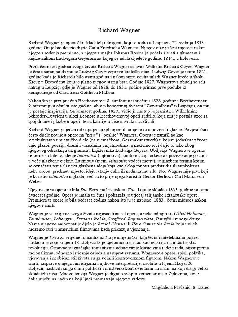 Richard Wagner | PDF