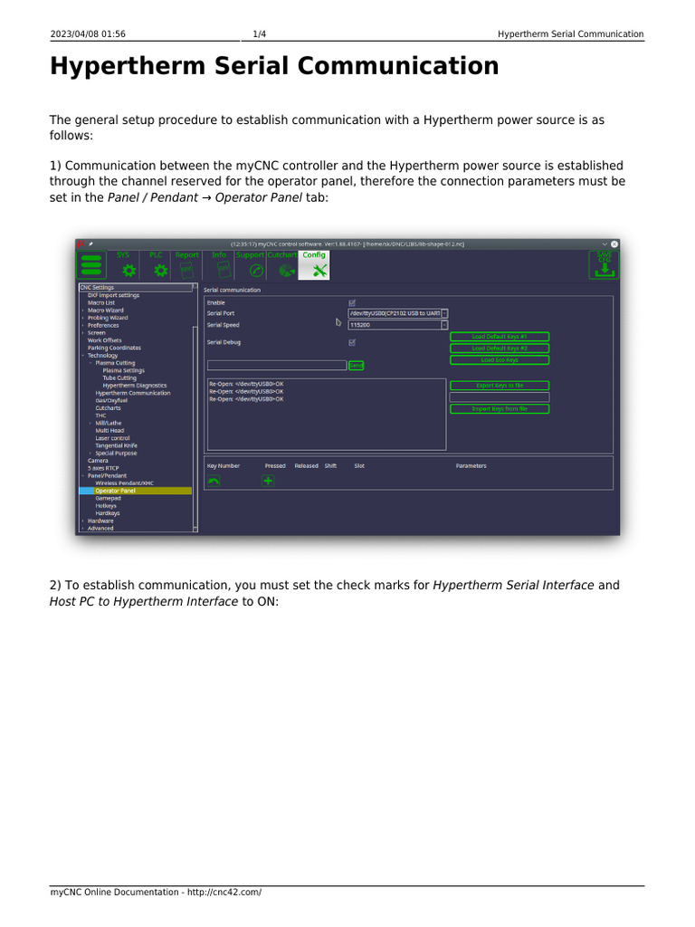 Hypertherm Serial Communication | PDF