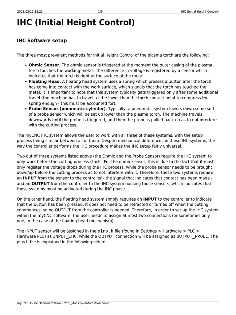 Ihc Initial Height Control | PDF