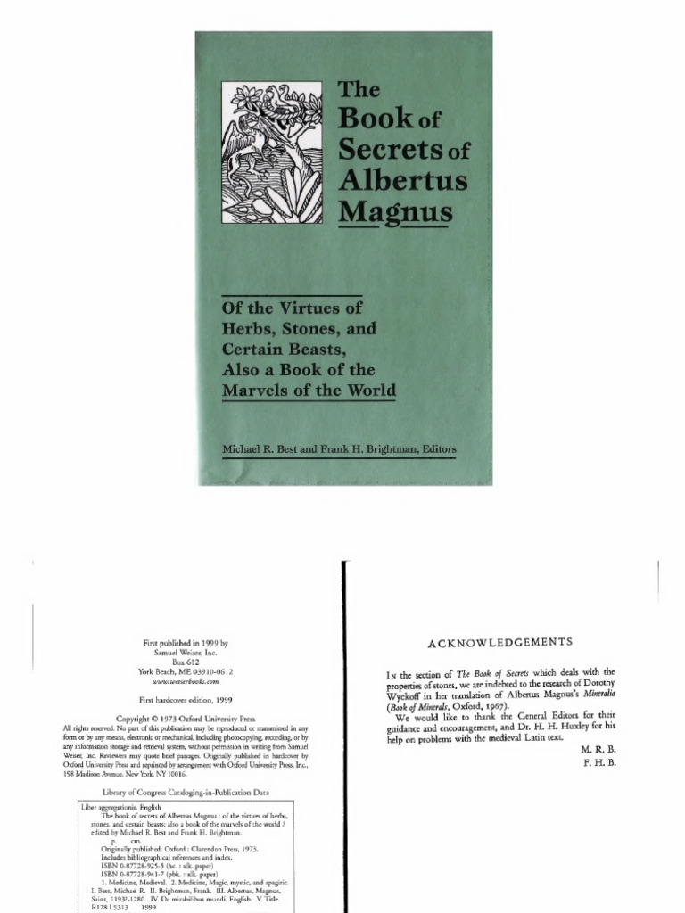 The Book of Secrets of Albertus Magnus | PDF