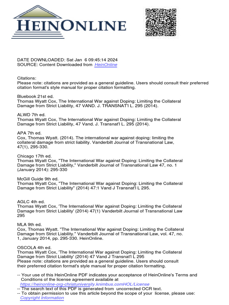 WADA | PDF | Doping In Sport | Sports