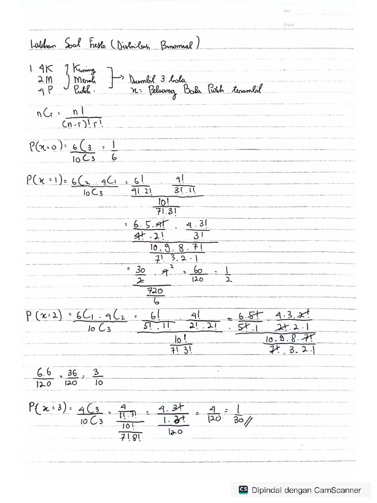 Distribusi Binomial - James XII MIPA 1 - 07 | PDF