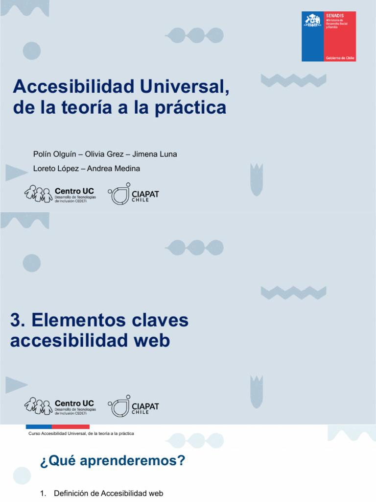 Módulo 3 - Elementos Claves de Accesibilidad Web | PDF | Accesibilidad | ciberespacio