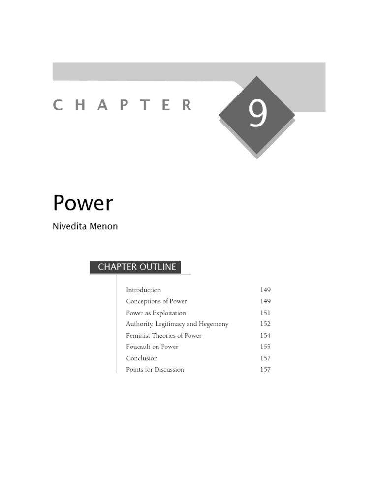 Power by Menon | PDF | Power (Social And Political) | Patriarchy