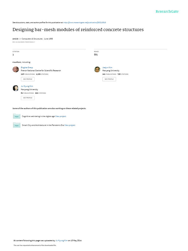 Designing Bar-Mesh Modules of Reinforced Concrete Structures | PDF | Inheritance (Object ...