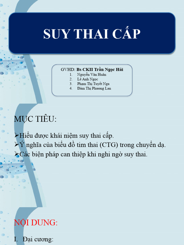 Suy Thai Cấp | PDF