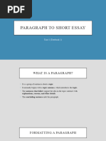 PEE Paragraph Structure Explained | PDF | Cognitive Science