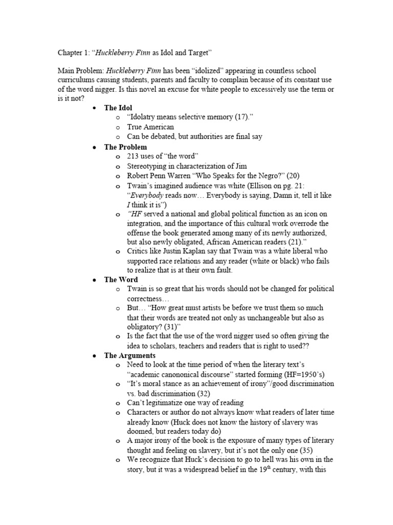 Arac Outlines | PDF | Huckleberry Finn | Narrative