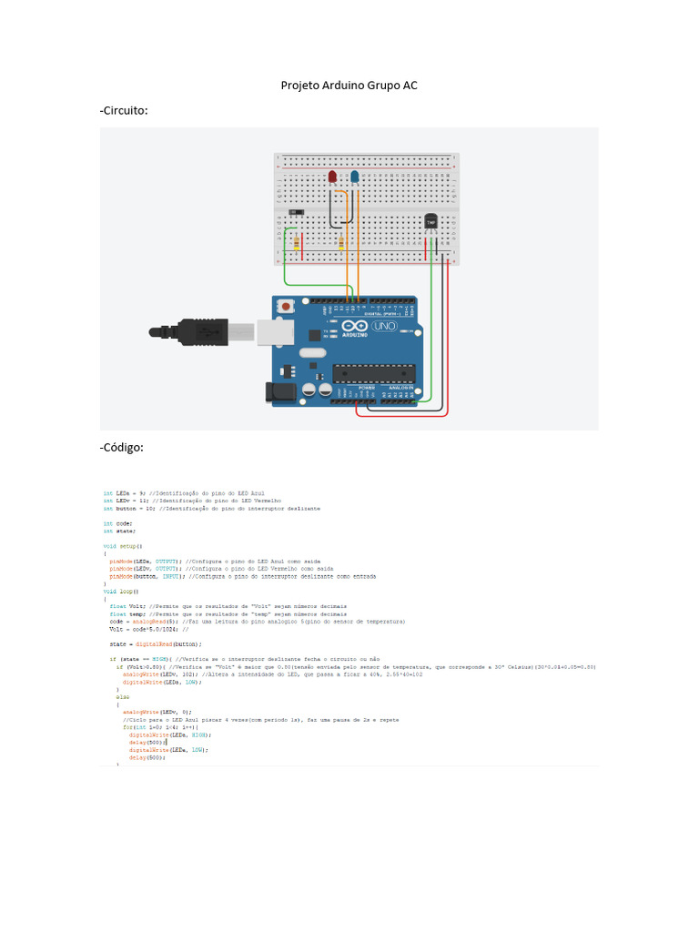 Trabalho arduino | PDF