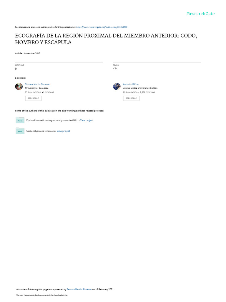 Ecografía del Codo y Hombro Equino | PDF | Hombro | Codo