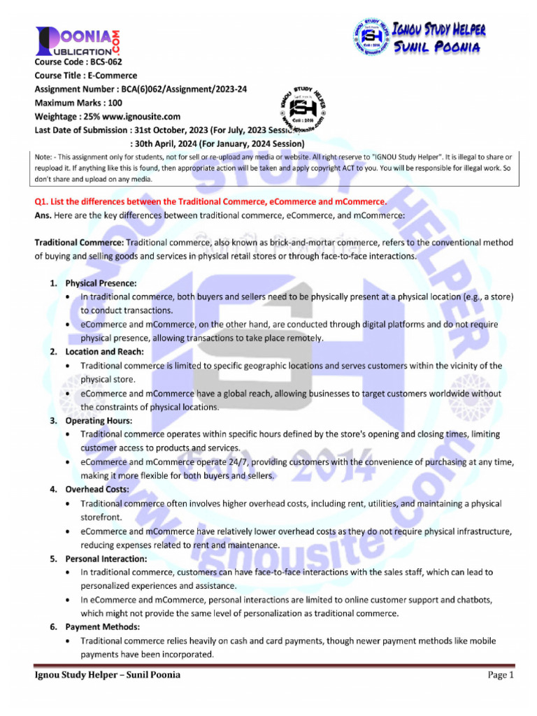 BCS-062 (2023-24) Solved Assignment | PDF
