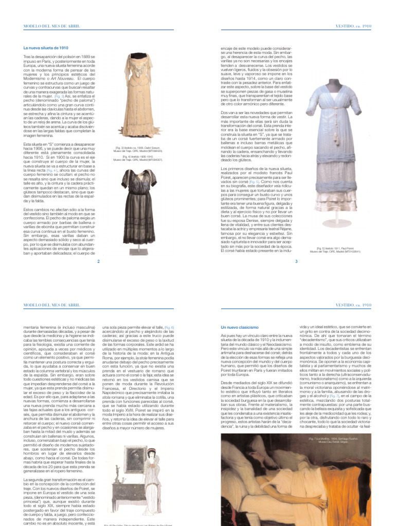 Transformación de la moda en 1910 | PDF