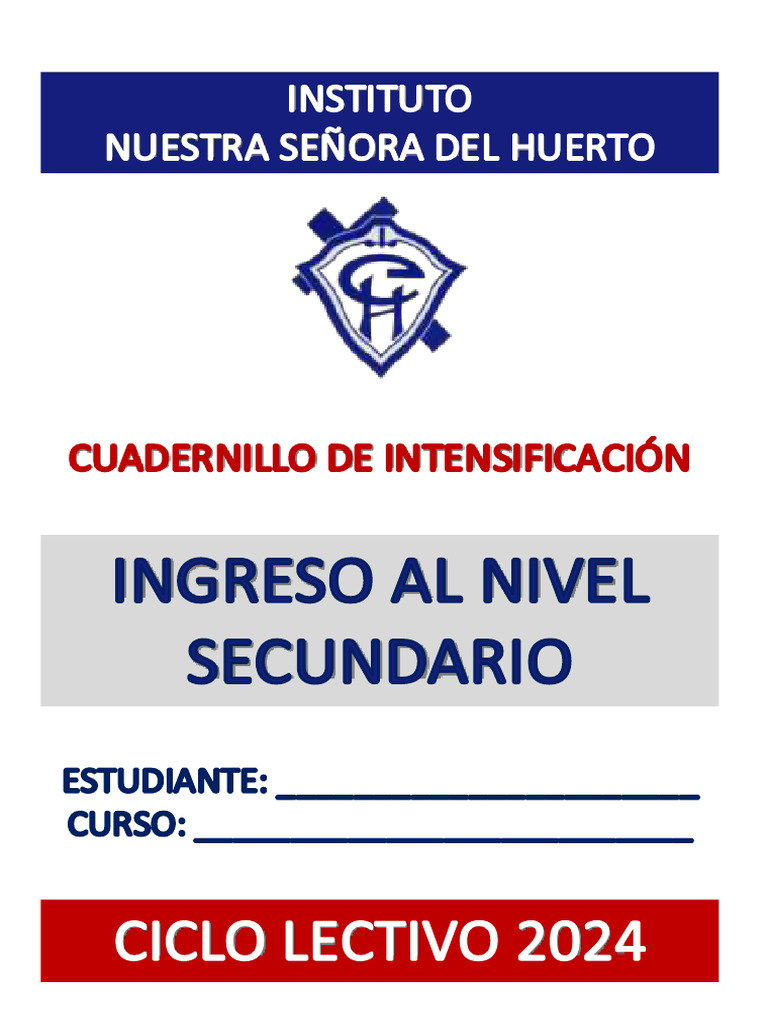 Cuadernillo de Ingreso | PDF