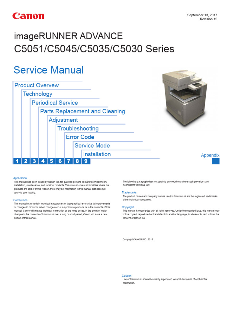 Imagerunner Advance c5051 Series | PDF | Electrical Connector ...