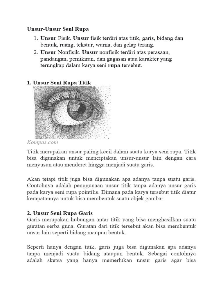 Unsur Fisik dan Nonfisik Seni Rupa | PDF | Seni