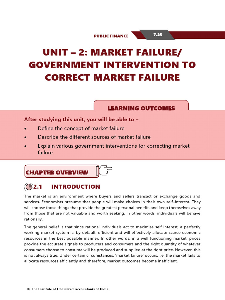 Market Failure & Government Intervention | PDF | Business | Finance ...