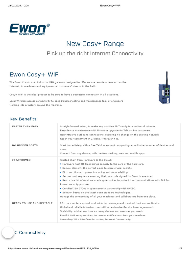 Ewon Cosy+ WiFi | PDF
