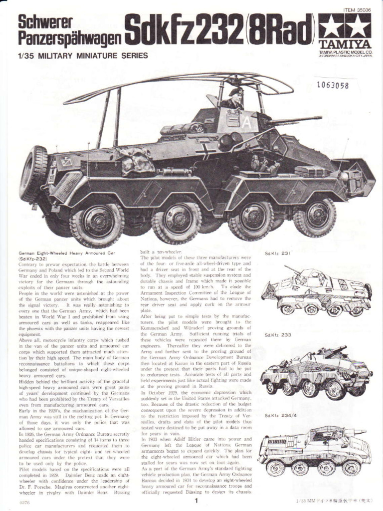 SD - Kfz. 232 8-Rad | PDF