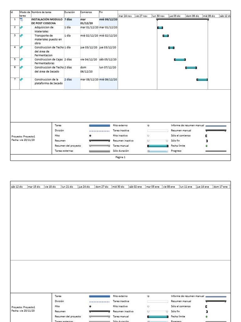 Microsoft Project - Proyecto1 | PDF
