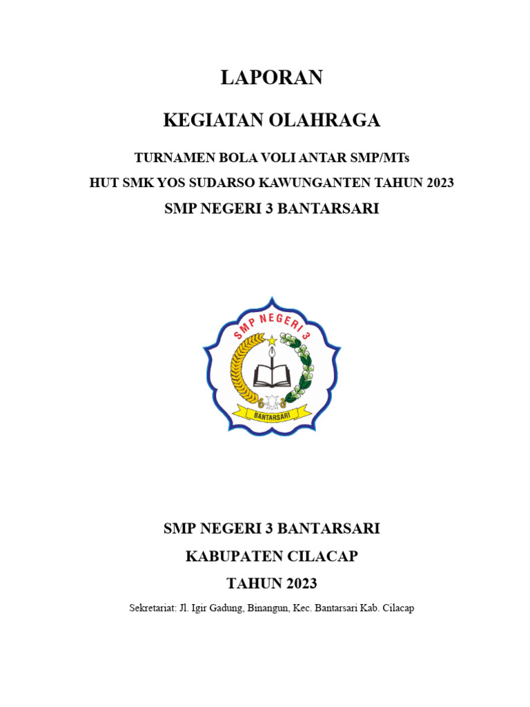Laporan Bola Voli Hut SMK Yos | PDF